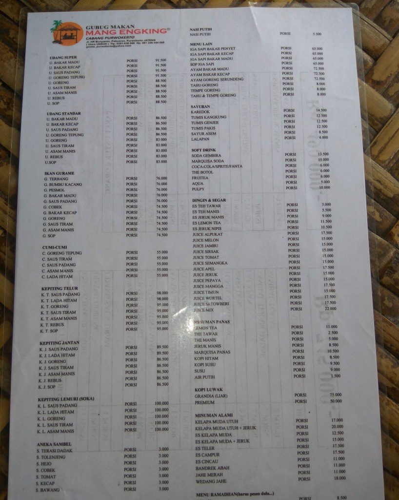 4 Kuliner di Purwokerto Untuk Lebaran: Lokasi, Menu dan Harga